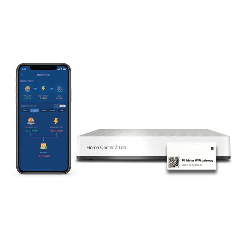 FIBARO Home Center 3 Lite & P1 Meter WiFi Gateway Bundle (incl. Quick ...