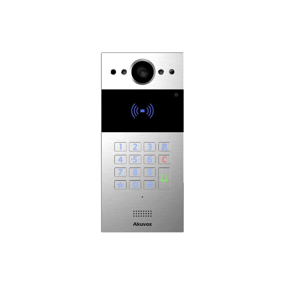Akuvox SIP Video Door Intercom R20K On-Wall V3.0 - Silver | Silver | R20K