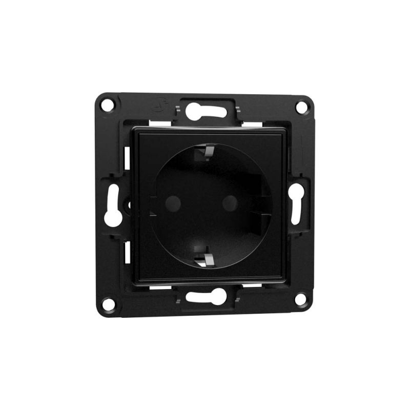 Shelly Wall Socket EU Black | Black | S-WSB